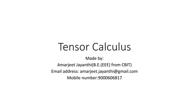 Tensor Calculus.pptx