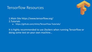 Introduction to Tensorflow | PPTX | Technology Industry | Industries