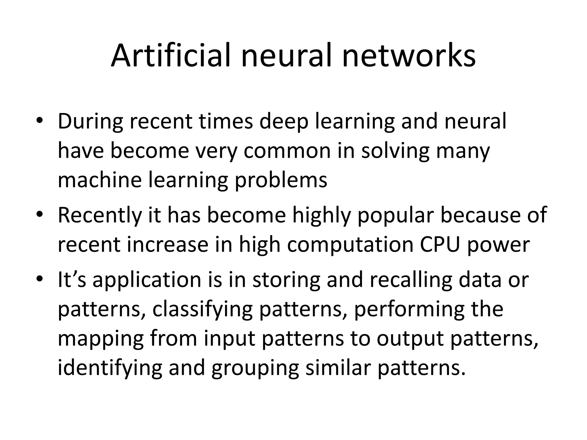 Introduction to artificial neural networks | PPT