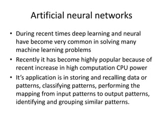 Introduction to artificial neural networks | PPT