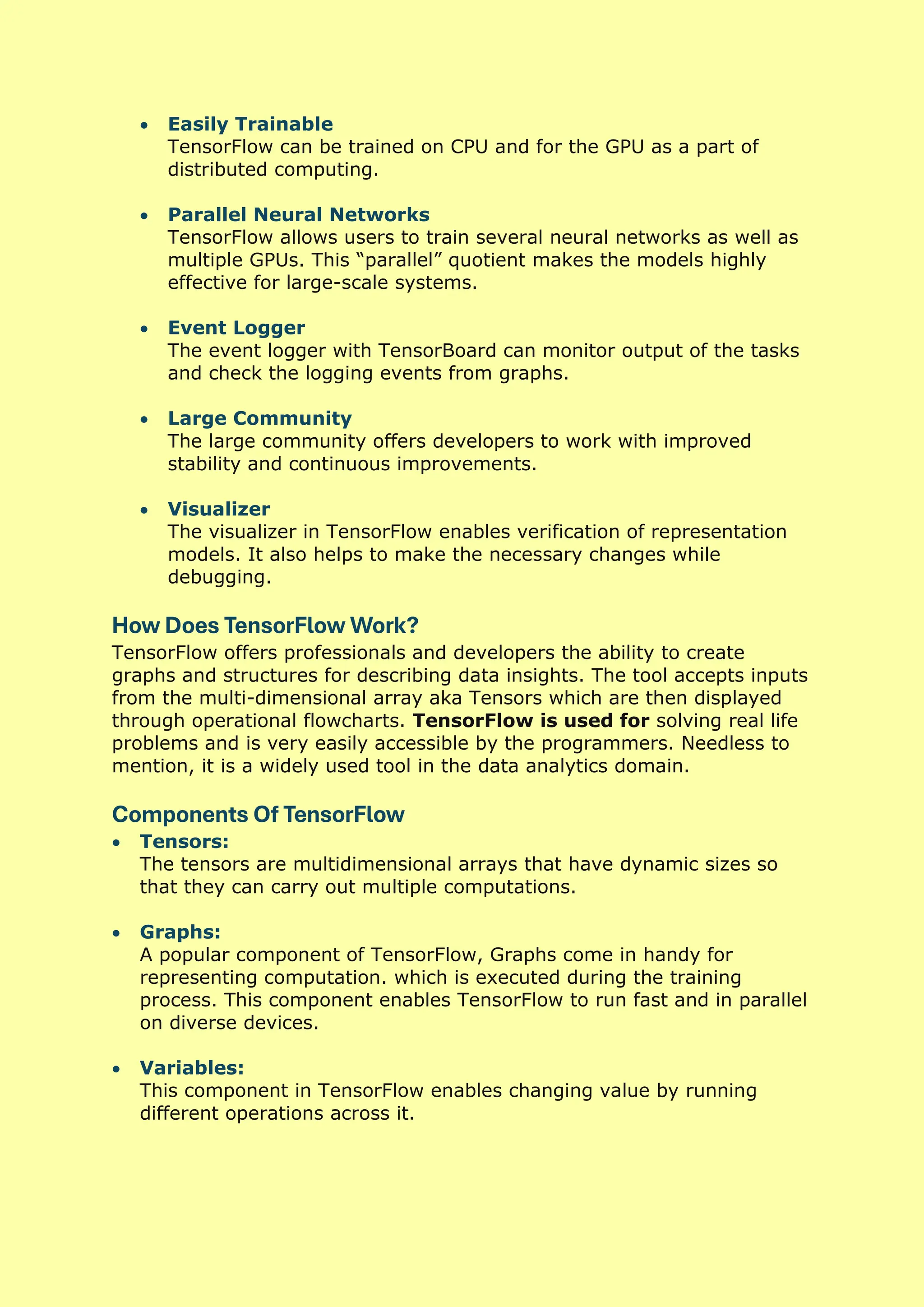 Tensorflow - Overview, Features And Advantages.pdf