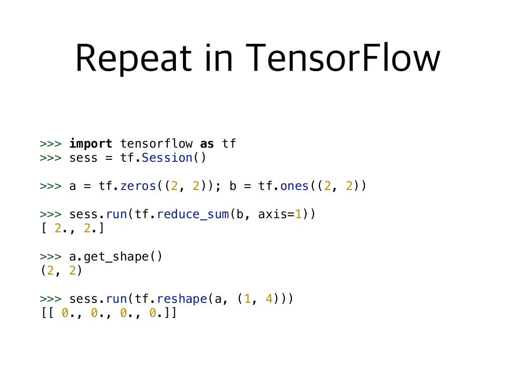 Tensorflow Tutorial