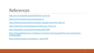 Tensorflow In Machine Learning | PPT
