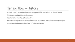 Tensorflow In Machine Learning | PPT