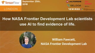 TensorFlow London 17: How NASA Frontier Development Lab scientists use ...
