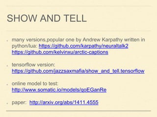 a tour of several popular tensorflow models | PPTX