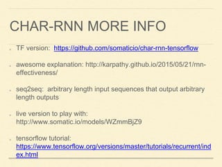 a tour of several popular tensorflow models | PPTX