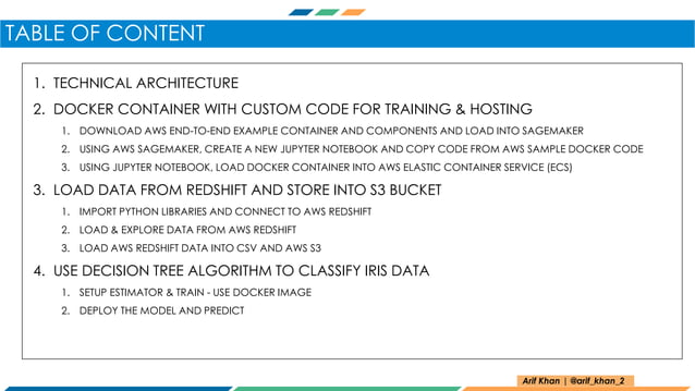 Tensorflow model using docker and AWS SageMaker | PPT