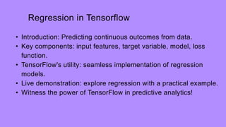 A TensorFlow ppt for the gdsc event used in my college. | PPT