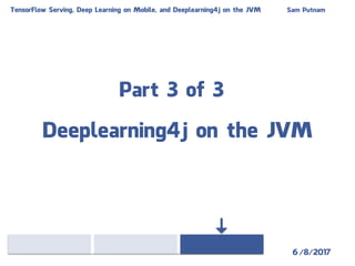 TensorFlow Serving, Deep Learning on Mobile, and Deeplearning4j on the ...