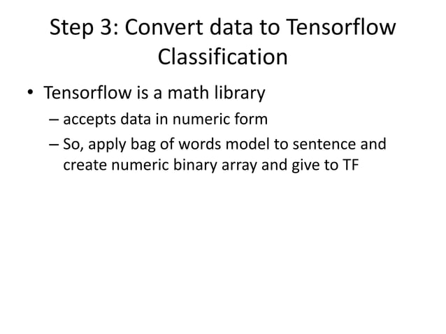 Tensor flow text classification | PPT