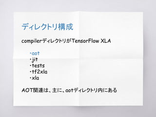 TensorFlow XLA : AOT編 チラ見版 | PPT