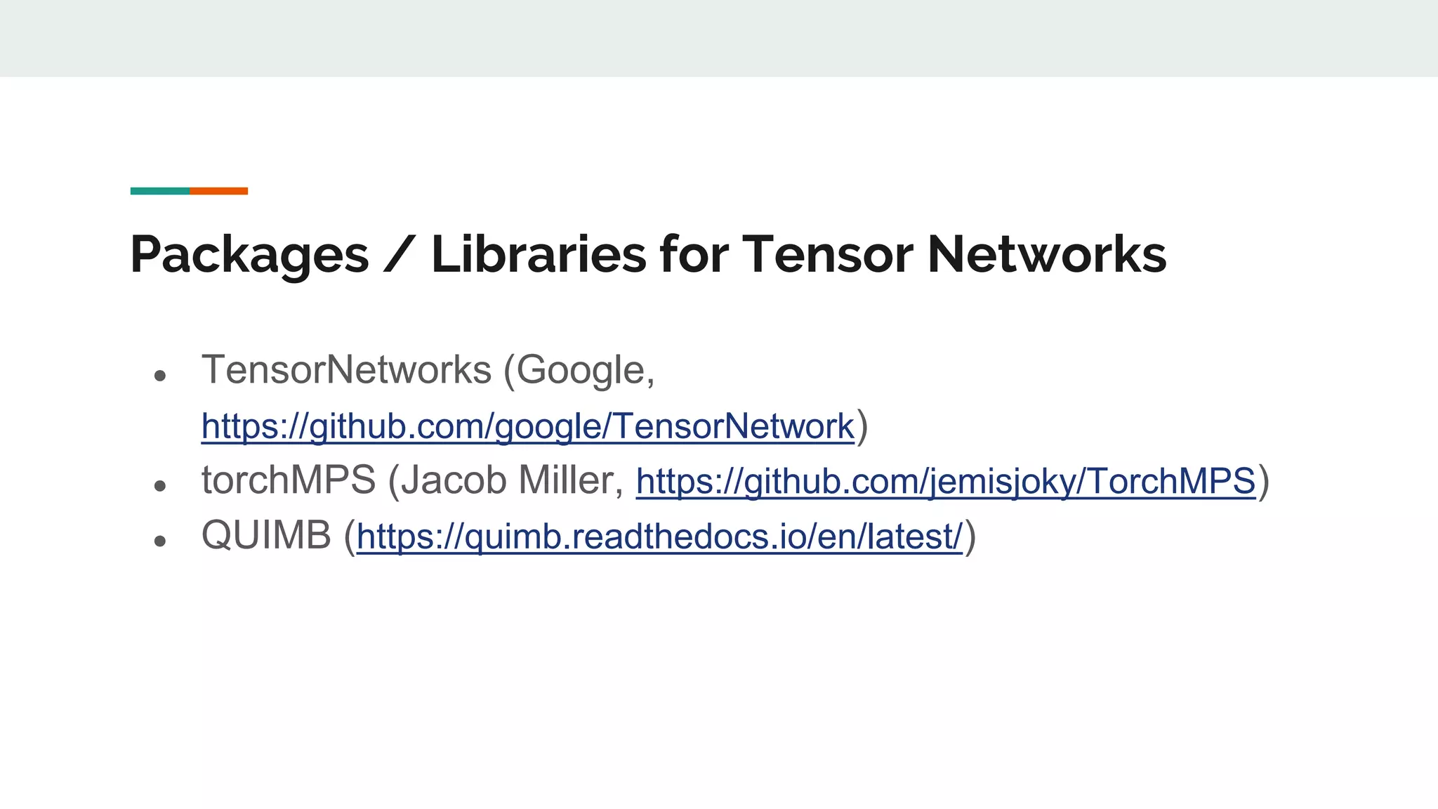 Tensor Networks And Their Applications On Machine Learning Ppt