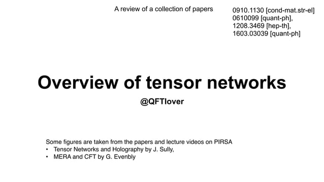 An Introduction to Tensor Networks | PDF | Physics | Science