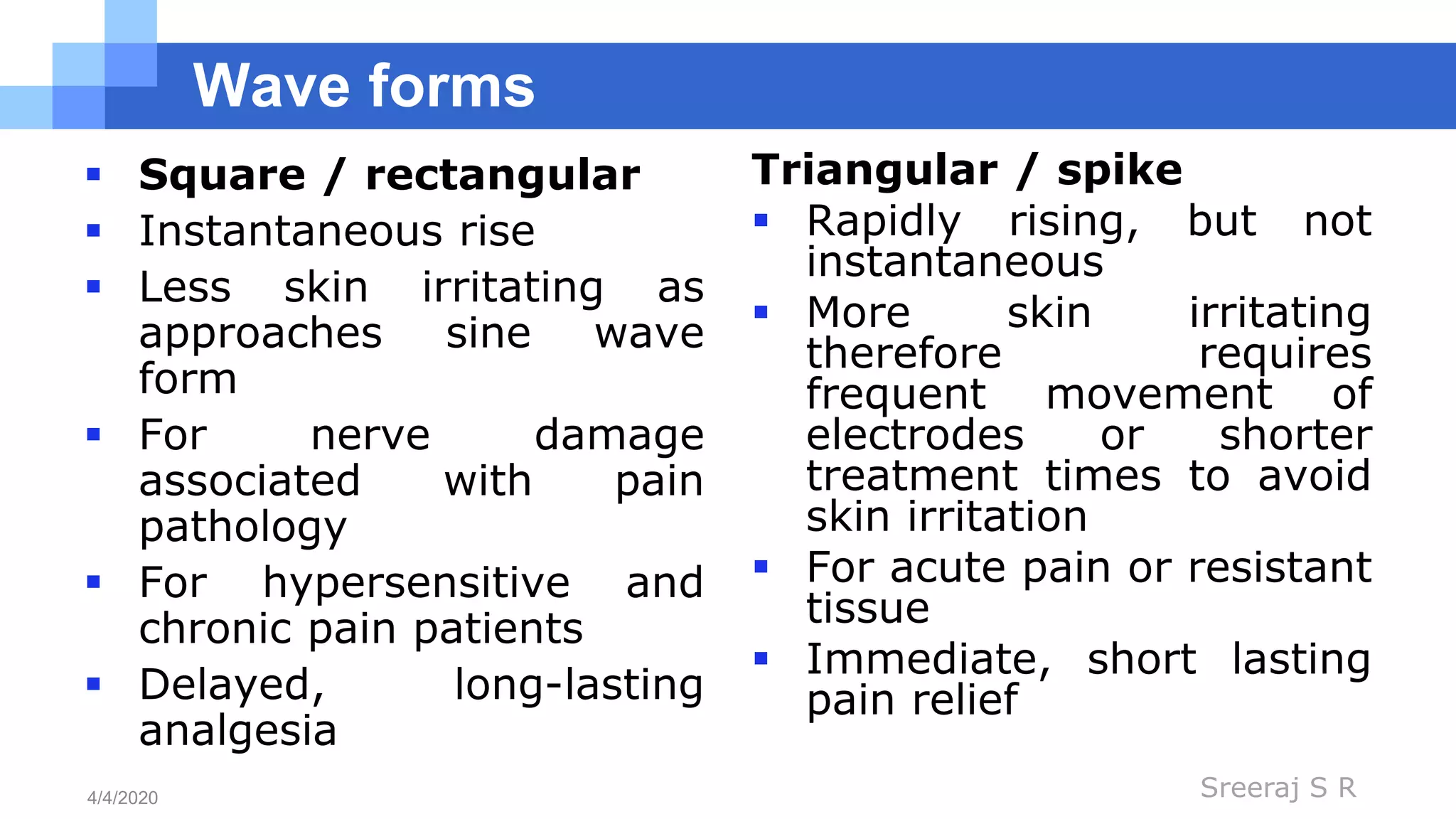 Transcutaneous Electrical Nerve Stimulation (TENS) SRS | PPTX