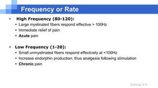 Transcutaneous Electrical Nerve Stimulation (TENS) SRS | PPTX
