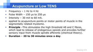 Transcutaneous Electrical Nerve Stimulation (TENS) SRS | PPTX
