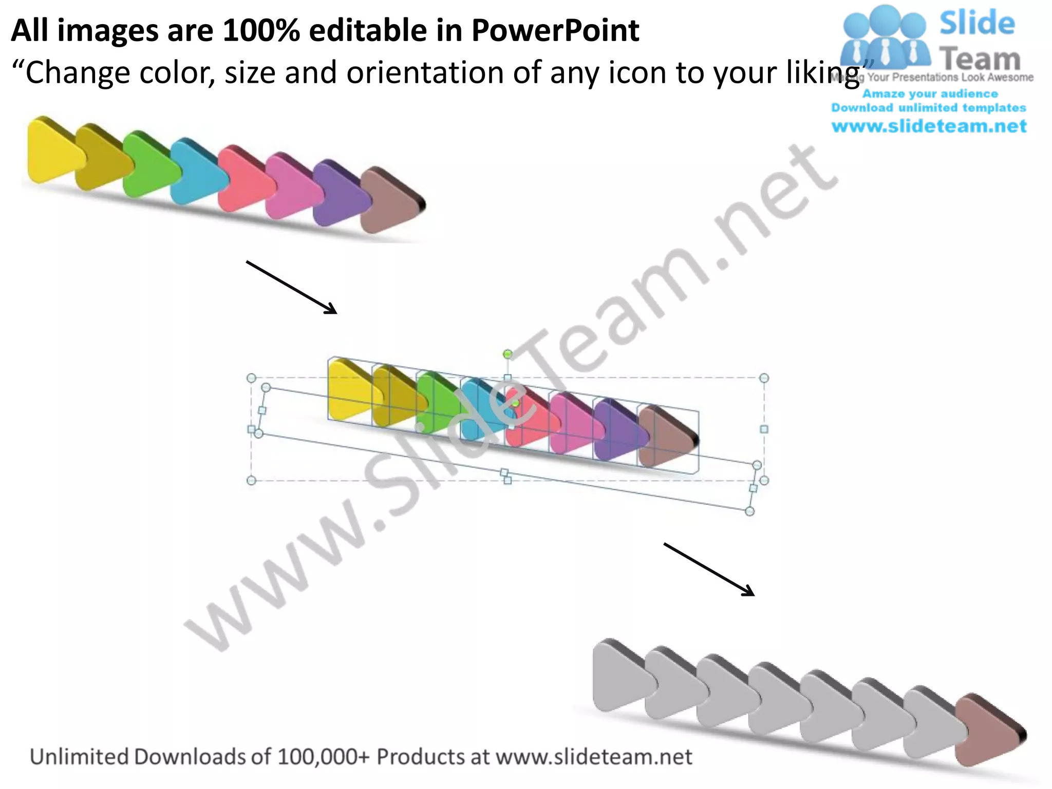 Ten stages 3d linear flow communication process diagram organization ...