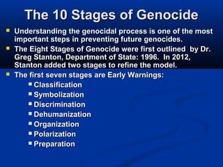 Ten stages of Genocide PowerPoint | PPT