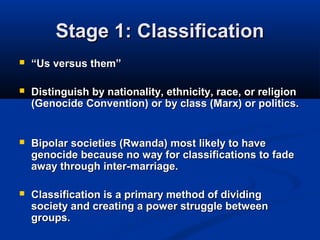 Ten stages of Genocide PowerPoint | PPT
