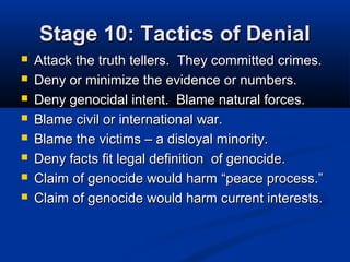 Ten stages of Genocide PowerPoint | PPT