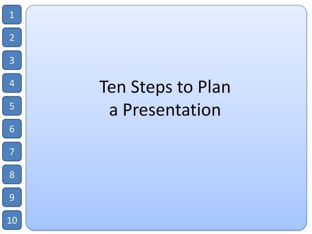 Ten steps to plan a presentation | PPT