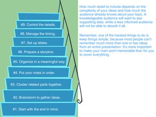 Ten steps to plan your presentation | PPT
