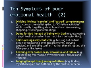 Ten Symptoms of Poor Emotional Health | PPT