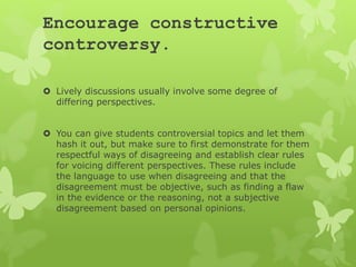 Ten takeaway tips for teaching critical thinking | PPTX