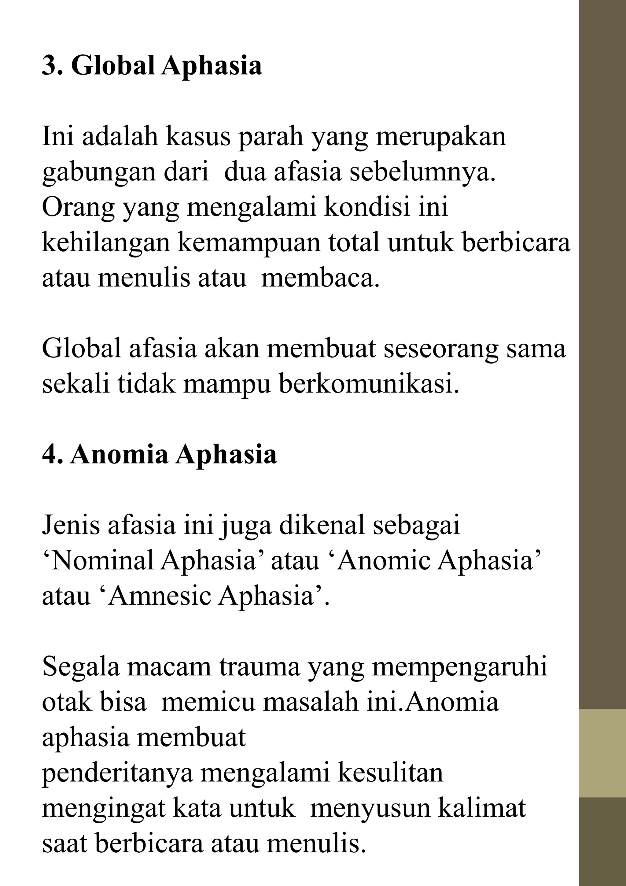 Tentang afasia | PDF