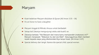 Tentang Doa dan Pelajaran dari Kisah Maryam | PPTX
