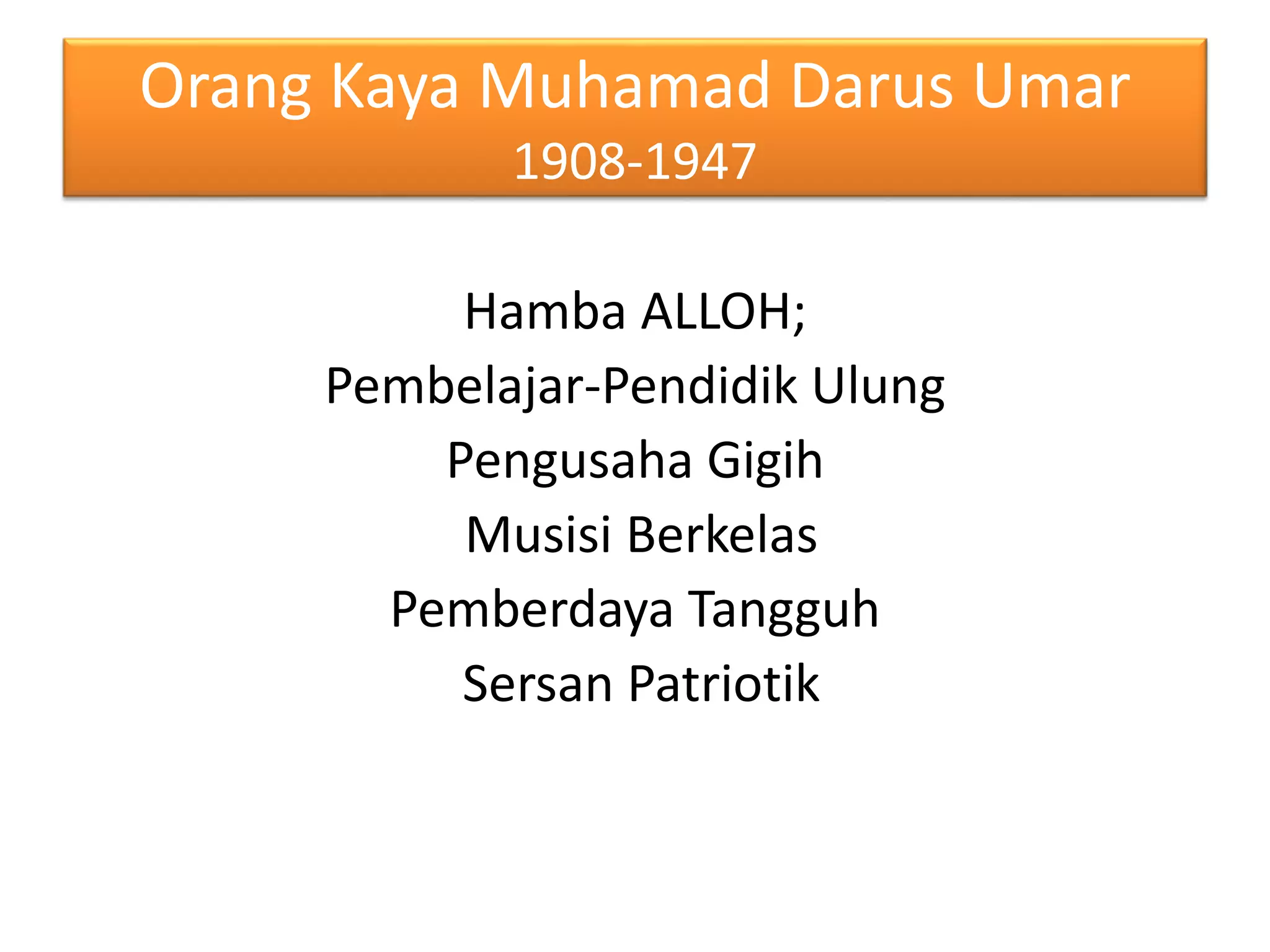 Tentang Draft Buku Biografi Darus Umar | PPT