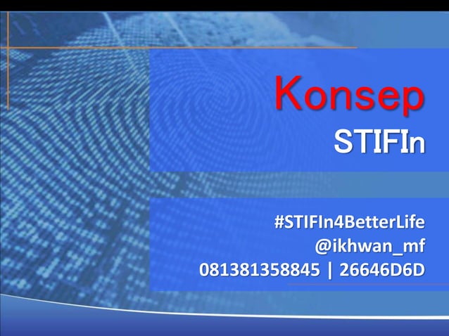 Tentang konsep stifin | PPTX