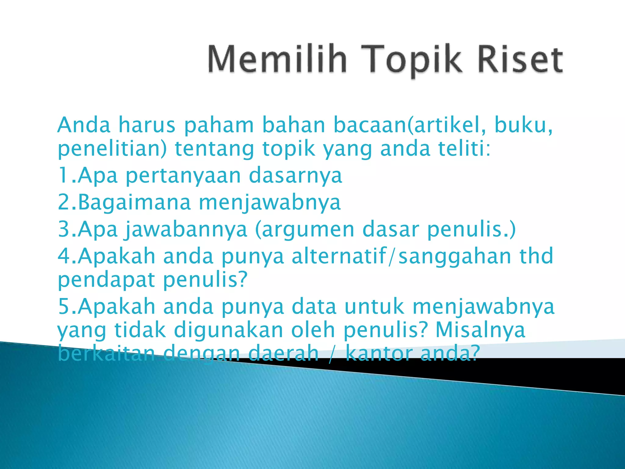 Tentang riset | PPT
