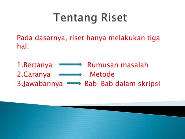 Tentang riset | PPT