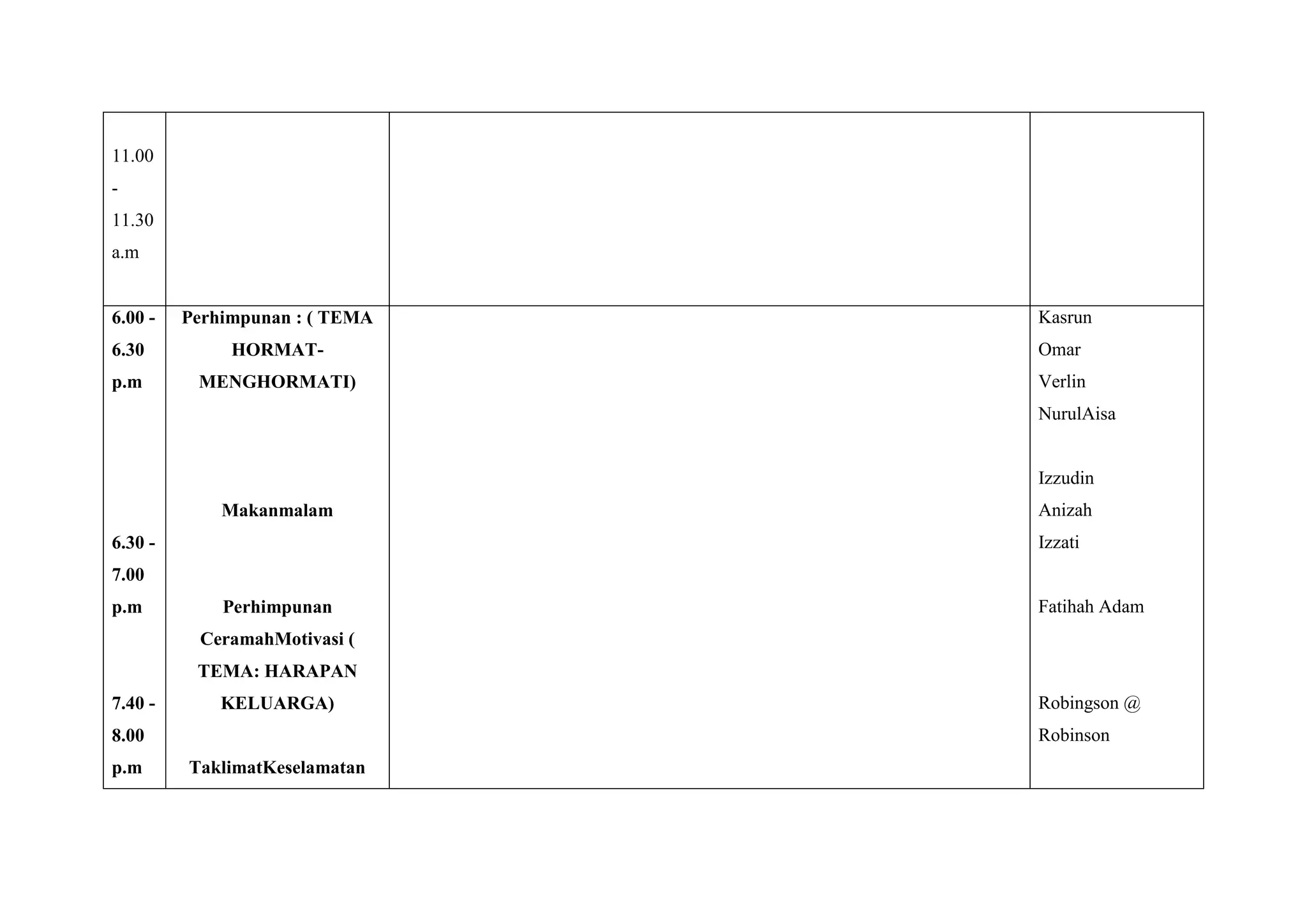 Tentatif minggu orientasi dan minggu pengurusan asrama | PPT Tentatif minggu orientasi dan minggu pengurusan asrama | PPT
