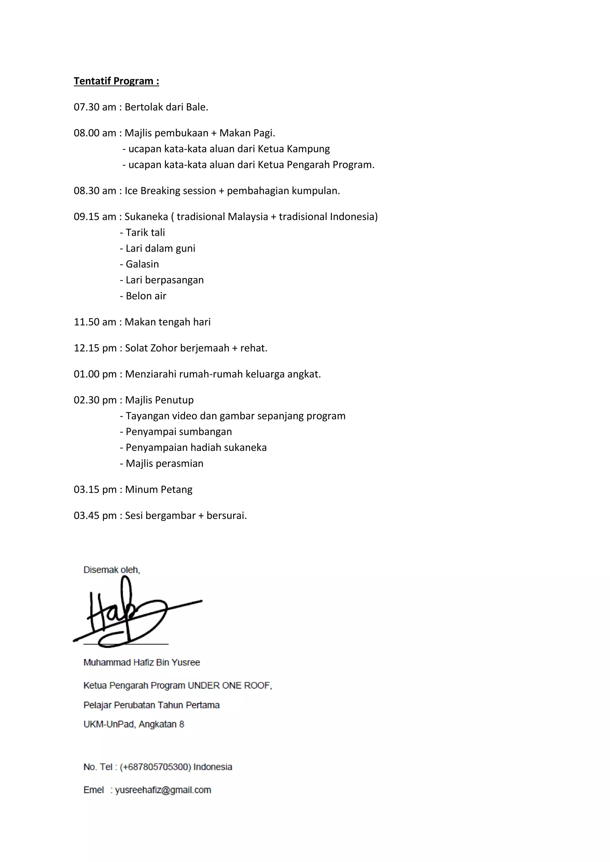 Tentatif program | PDF