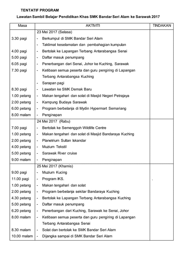 Tentatif program latest | DOCX