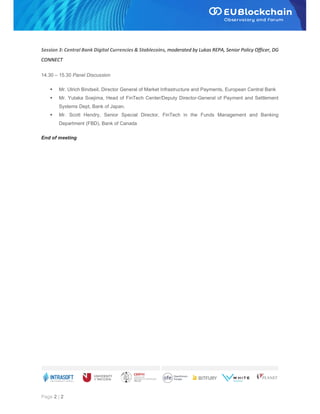 workshop on “Central Bank Digital Currencies – Do we need them? | PDF