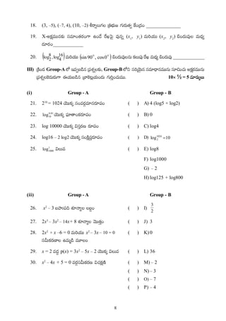 Tenth class-state syllabus-model paper-tm-ap-mathematics | PDF