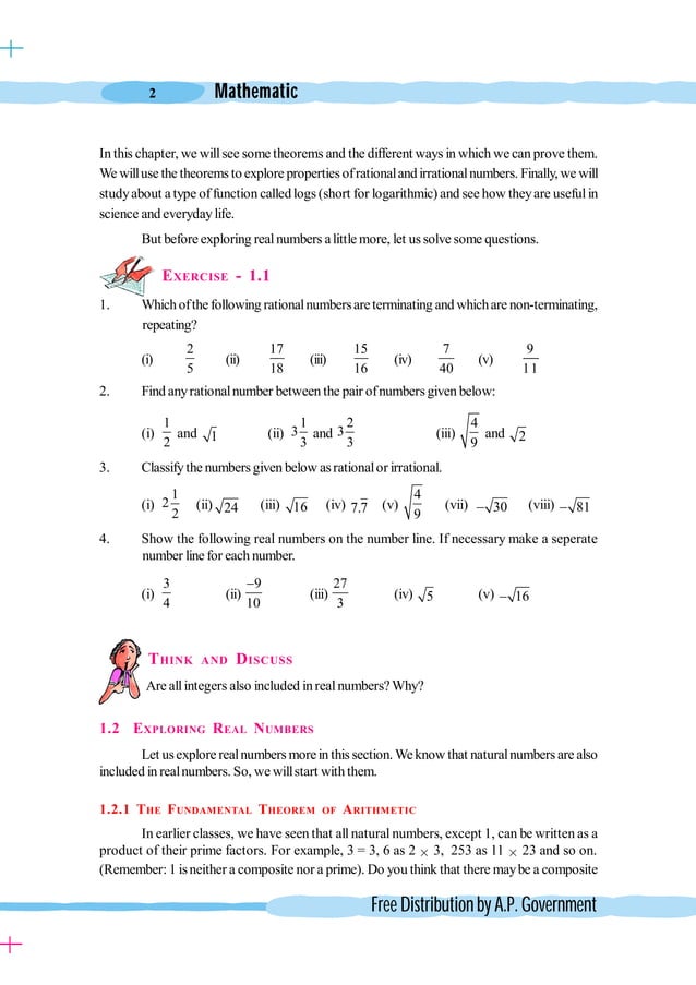 Tenth class state syllabus-text book-em-ap-ts-mathematics | PDF