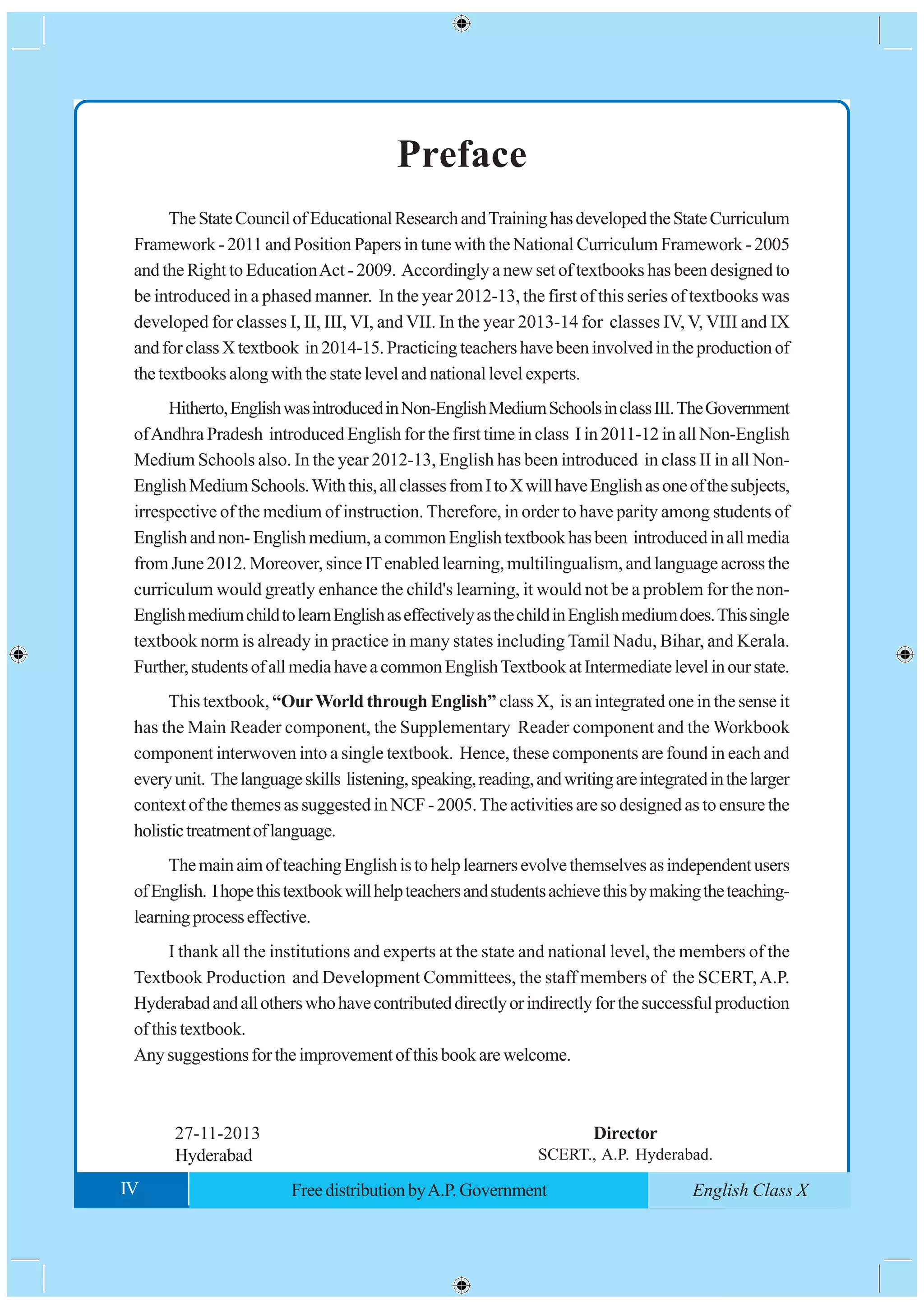 Tenth class state syllabus-text book-em-tm-ap-ts-english | PDF