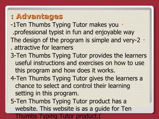 Ten Thumbs Typing Tutor | PPT