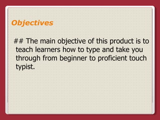 Ten Thumbs Typing Tutor | PPT