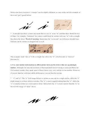 Top Ten Tips for Deciphering Old German Handwriting