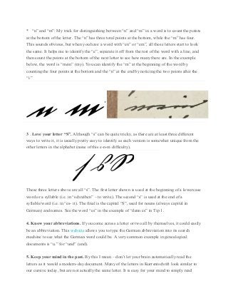 Top Ten Tips for Deciphering Old German Handwriting