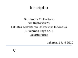 Tentir+menulis+resep+fkui2007 | PPT