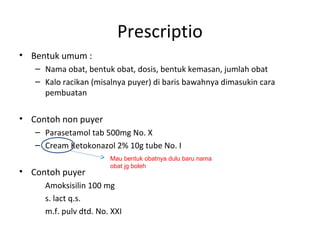 Tentir+menulis+resep+fkui2007 | PPT