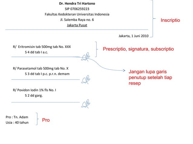 Tentir+menulis+resep+fkui2007 | PPT