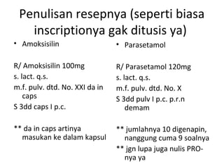 Tentir+menulis+resep+fkui2007 | PPT
